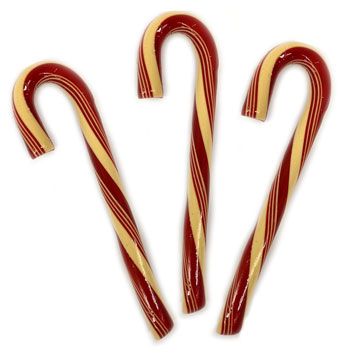 Organic Jumbo Candy Canes - Cinnamon by Hammond's Candies