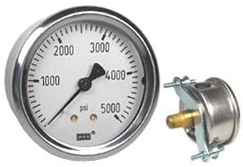 WIKA U-Clamp Panel Mount Pressure Gauge 2.5, 5000 PSI, Industrial ...