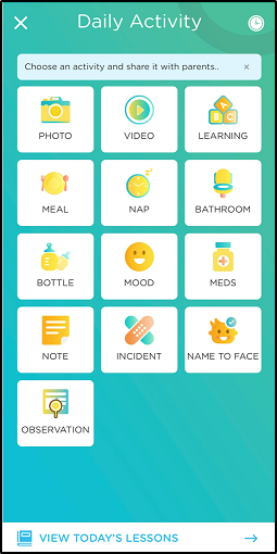Creating or Editing Daily Activities (Child Care Mobile App)