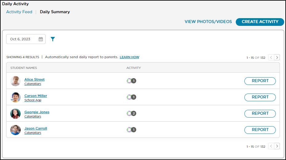 Creating or Editing Daily Activities (Website)