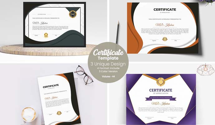 Modern Creative Certificate Design by mristudio - Sevenstyles