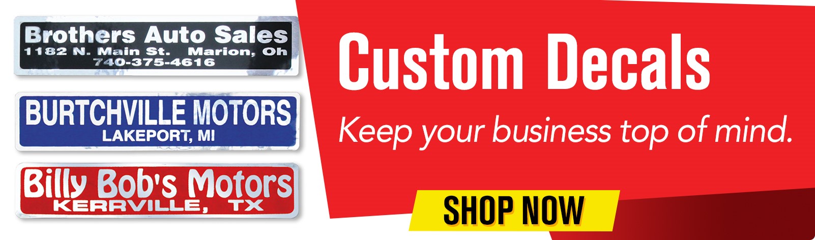 Auto Dealer Supplies & Dealership Advertising | Sid Savage