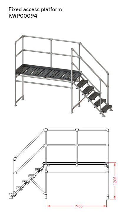 Custom step-over platforms: Photo gallery - Simplified Safety