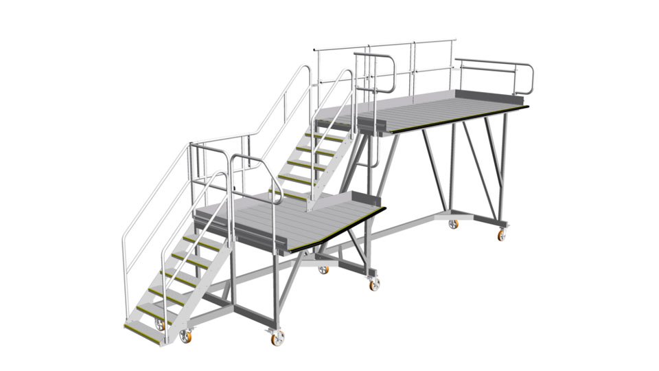 Custom step-over platforms: Photo gallery - Simplified Safety
