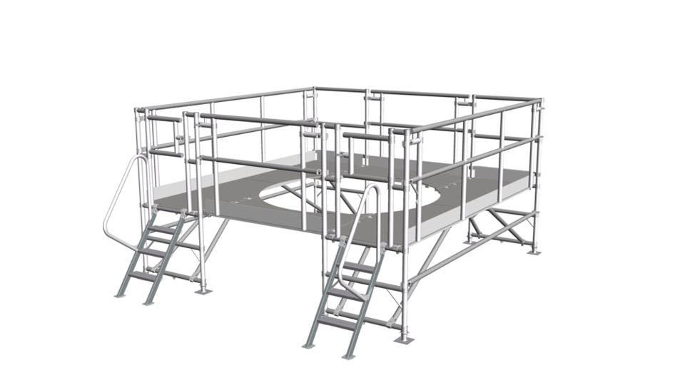 Custom step-over platforms: Photo gallery - Simplified Safety