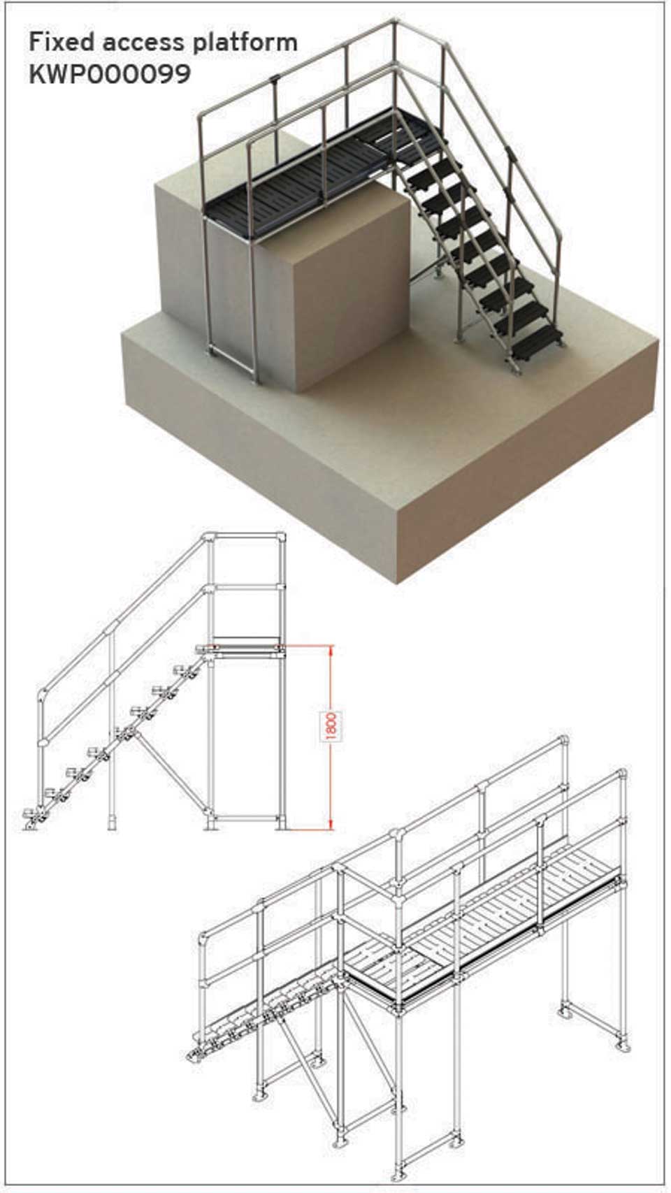 Custom step-over platforms: Photo gallery - Simplified Safety