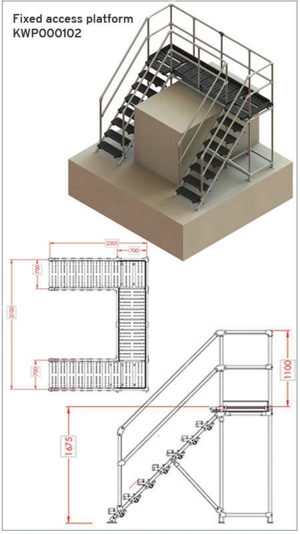 Custom step-over platforms: Photo gallery - Simplified Safety