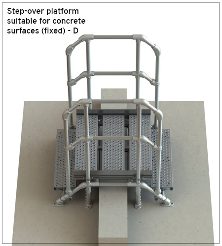 Custom step-over platforms: Photo gallery - Simplified Safety