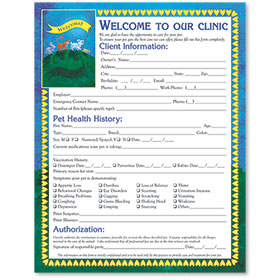 Veterinary & Pet Welcome Sheets for Animal Clinics - Sole Source