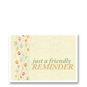 3-Up Veterinary Appointment Reminder Cards - Sole Source