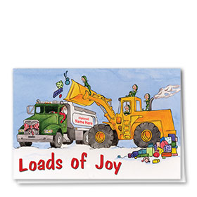 Construction Christmas Cards with Wheel Loaders - Sole Source