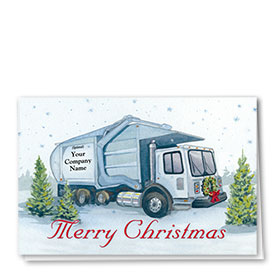 Refuse & Garbage Truck Christmas Cards - Sole Source