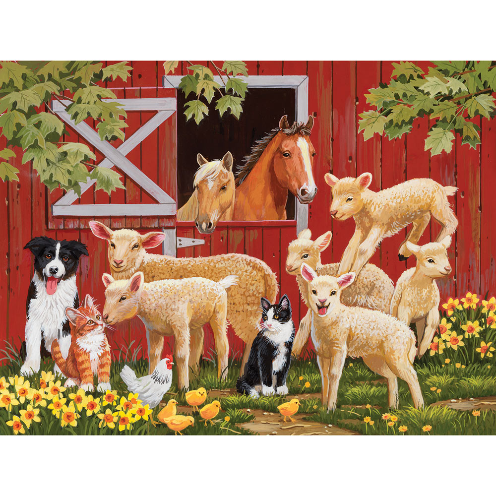 Lamb Parade 300 Large Piece Jigsaw Puzzle | Spilsbury