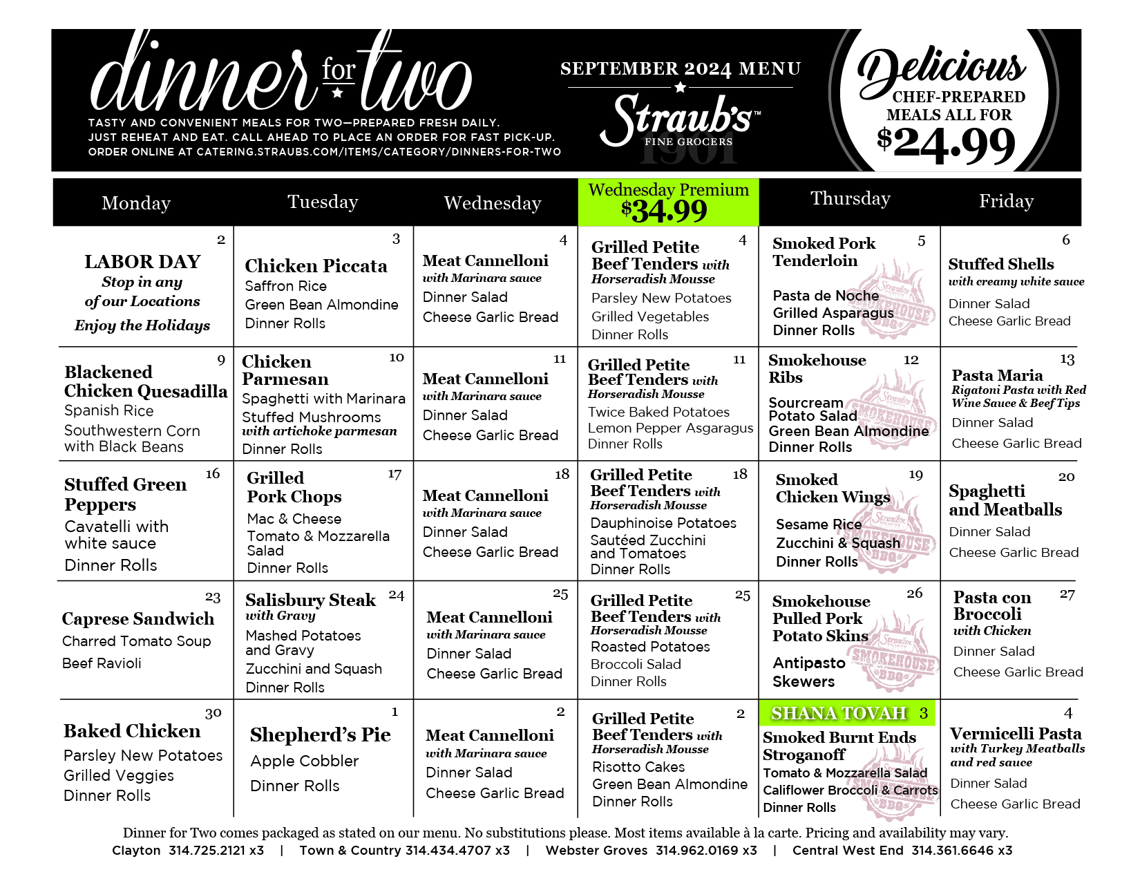 Dinner for Two | Straub's | St Louis Grocery Store