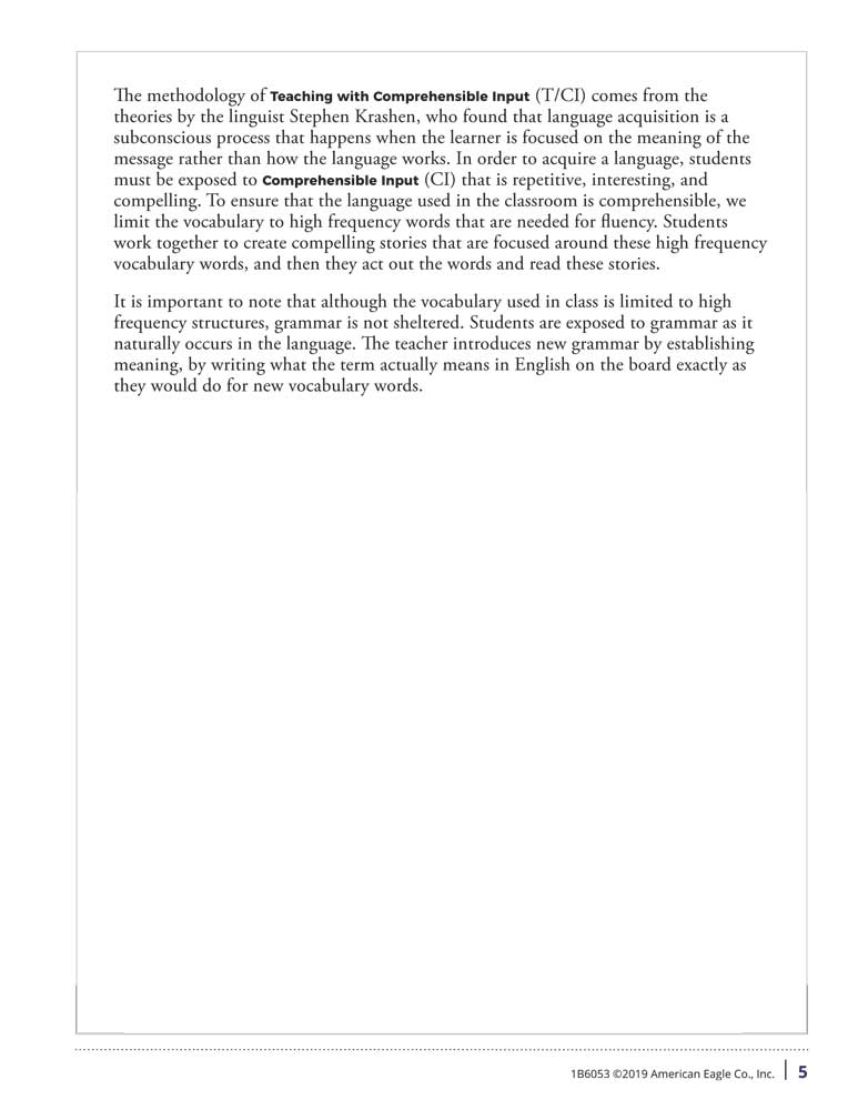 Elementary CI: Comprehensible Input for the K–5 World Language ...