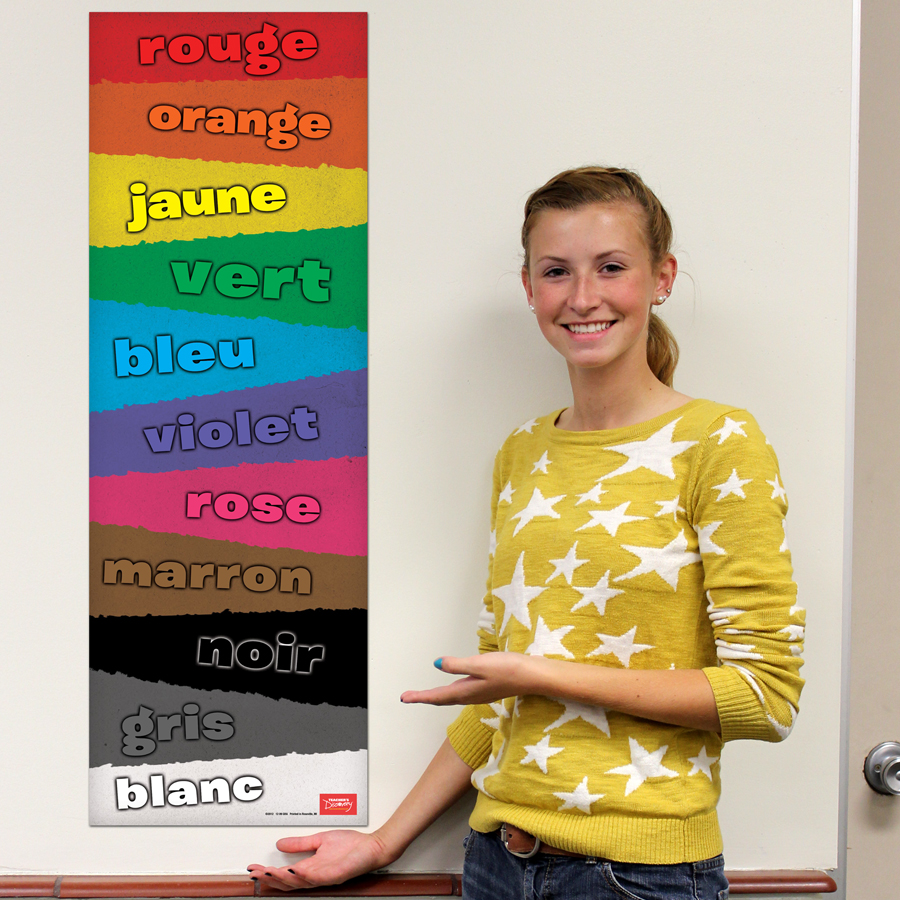 Colors Skinny Poster French Skinny Poster, Classroom Décor: Teacher's ...