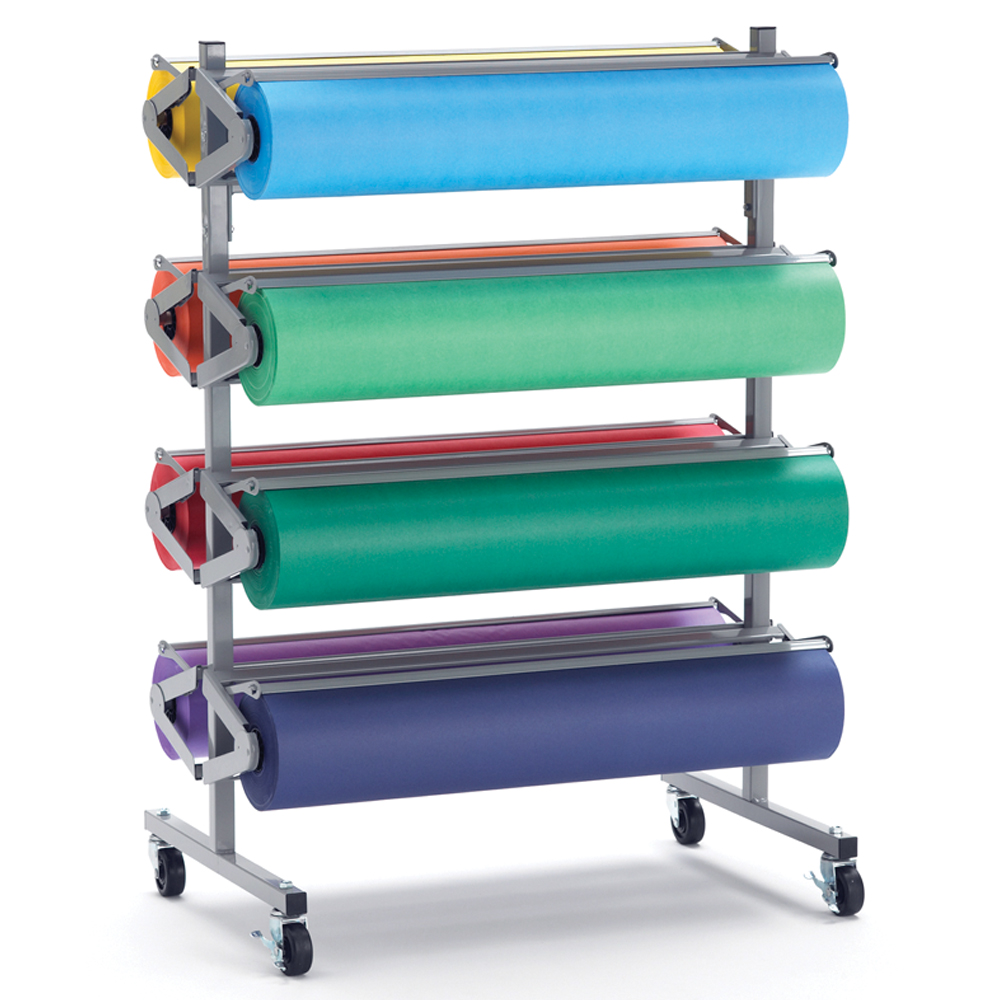 Paper - Kraft Paper Mobile Horizontal Rack - 8 Roll