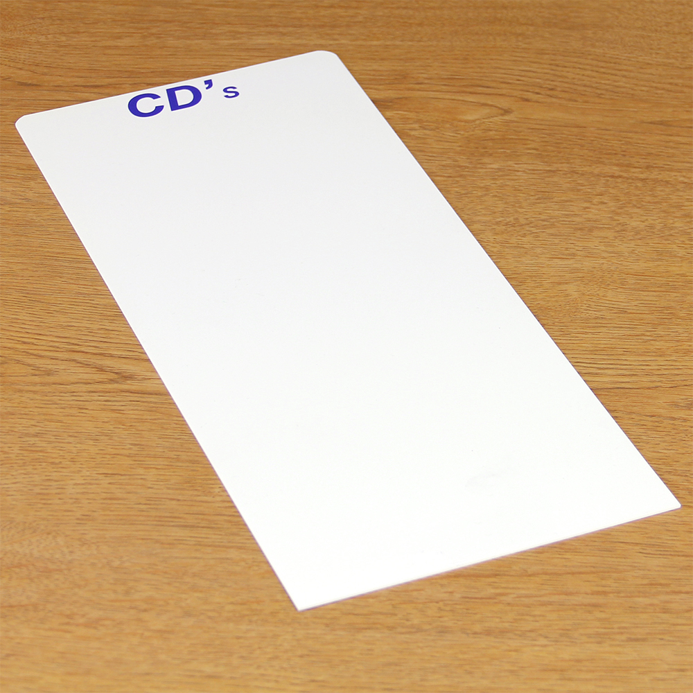 CD & DVD Storage - Pre-Printed CD Category Cards