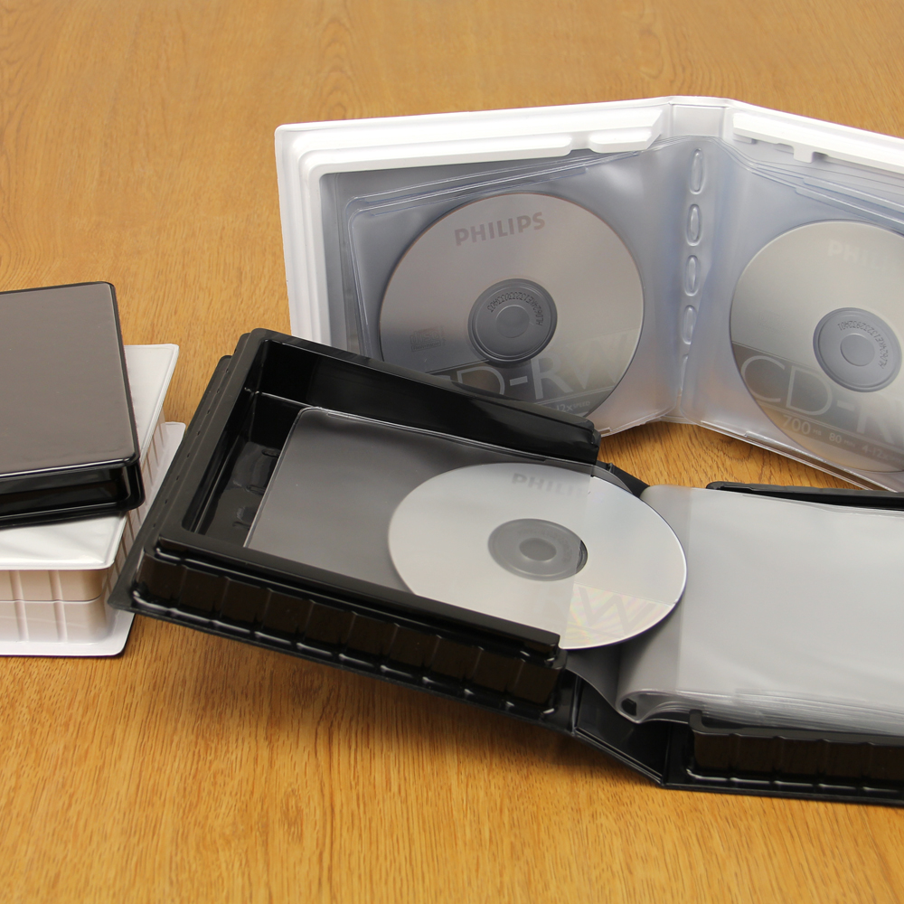CD & DVD Storage - CD-DVD Albums w/ Unlined Side-Loading Pages