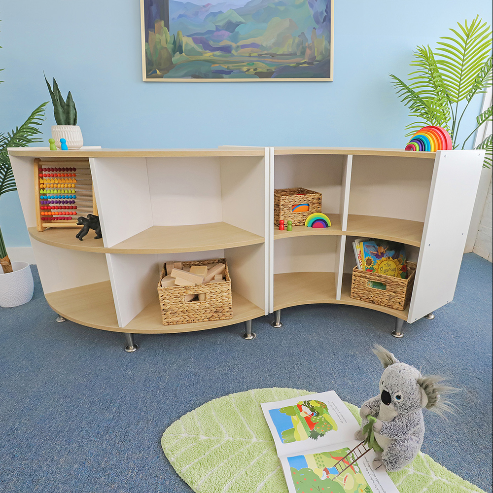 NEW PRODUCTS - Whitney Brothers® elevatED™ Curve Storage Cabinets