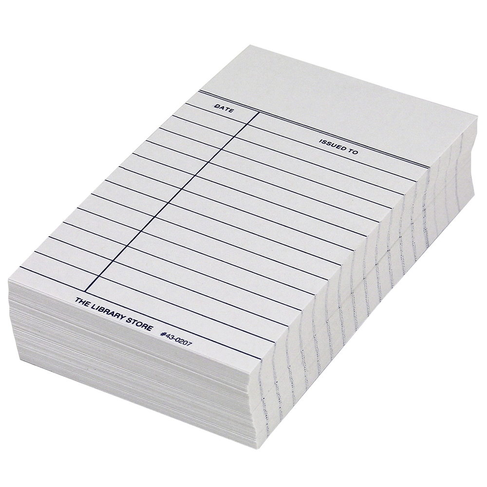 Library Book Cards - Book Cards - 2-Column Date/Issued To