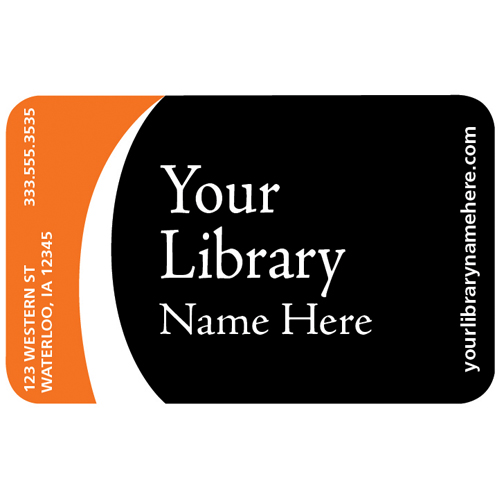 Patron ID Cards - Pre-Designed Teslin Patron Card - Orange/Black Design