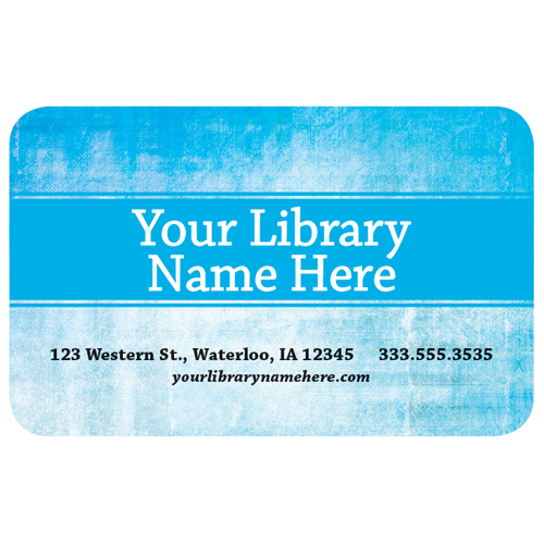 Patron ID Cards - Pre-Designed Teslin Patron Card - Blue Design