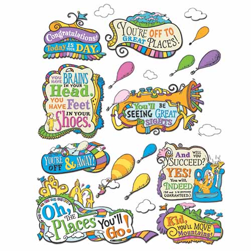 Bulletin Board Decor - Dr. Seuss™ Oh, The Places You'll Go Bulletin ...