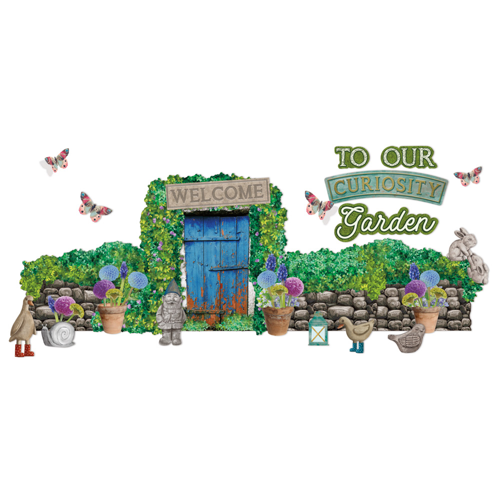 Bulletin Board Decor - Curiosity Garden Welcome Bulletin Board Set