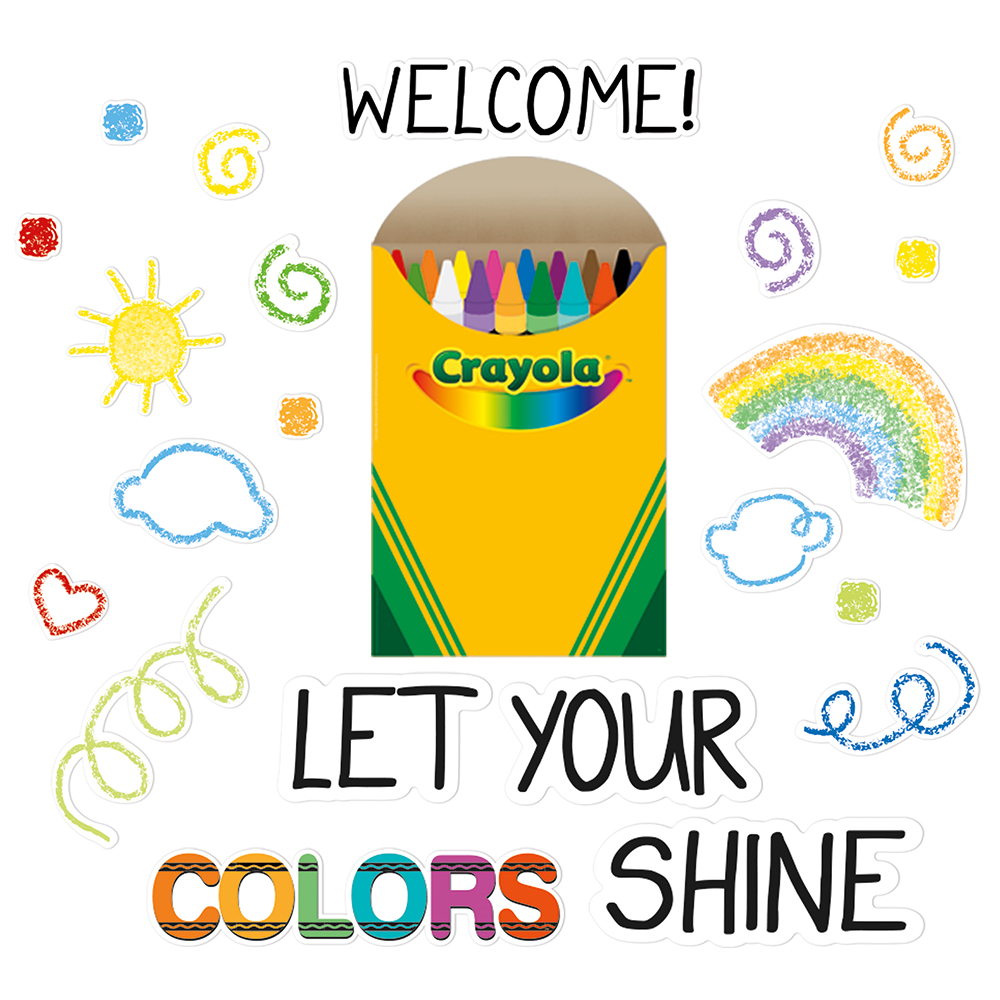 Bulletin Board Decor - Crayola® Let Your Colors Shine Bulletin Board Set