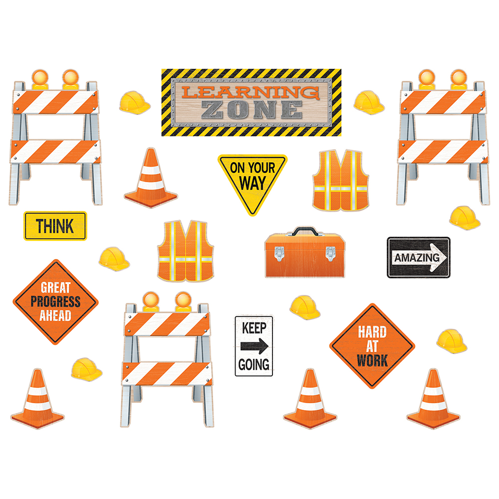 Bulletin Board Decor - Under Construction Learning Zone Bulletin Board ...