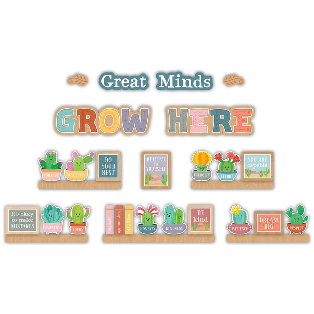 Bulletin Board Decor - Happy Cactus Crew Bulletin Board Set