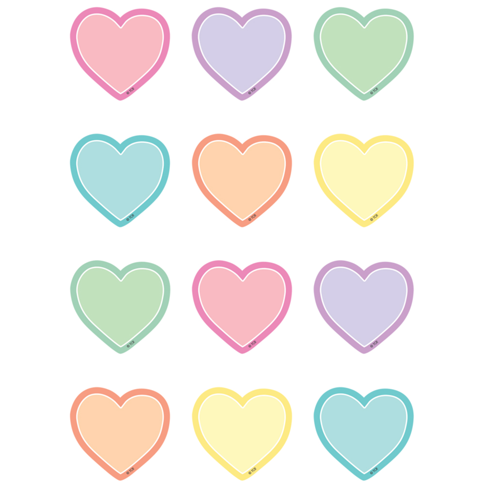 Bulletin Board Decor - Pastel Pop Hearts Mini Accents