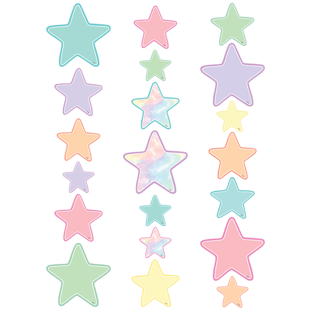 Bulletin Board Decor - Pastel Pop Stars Accents