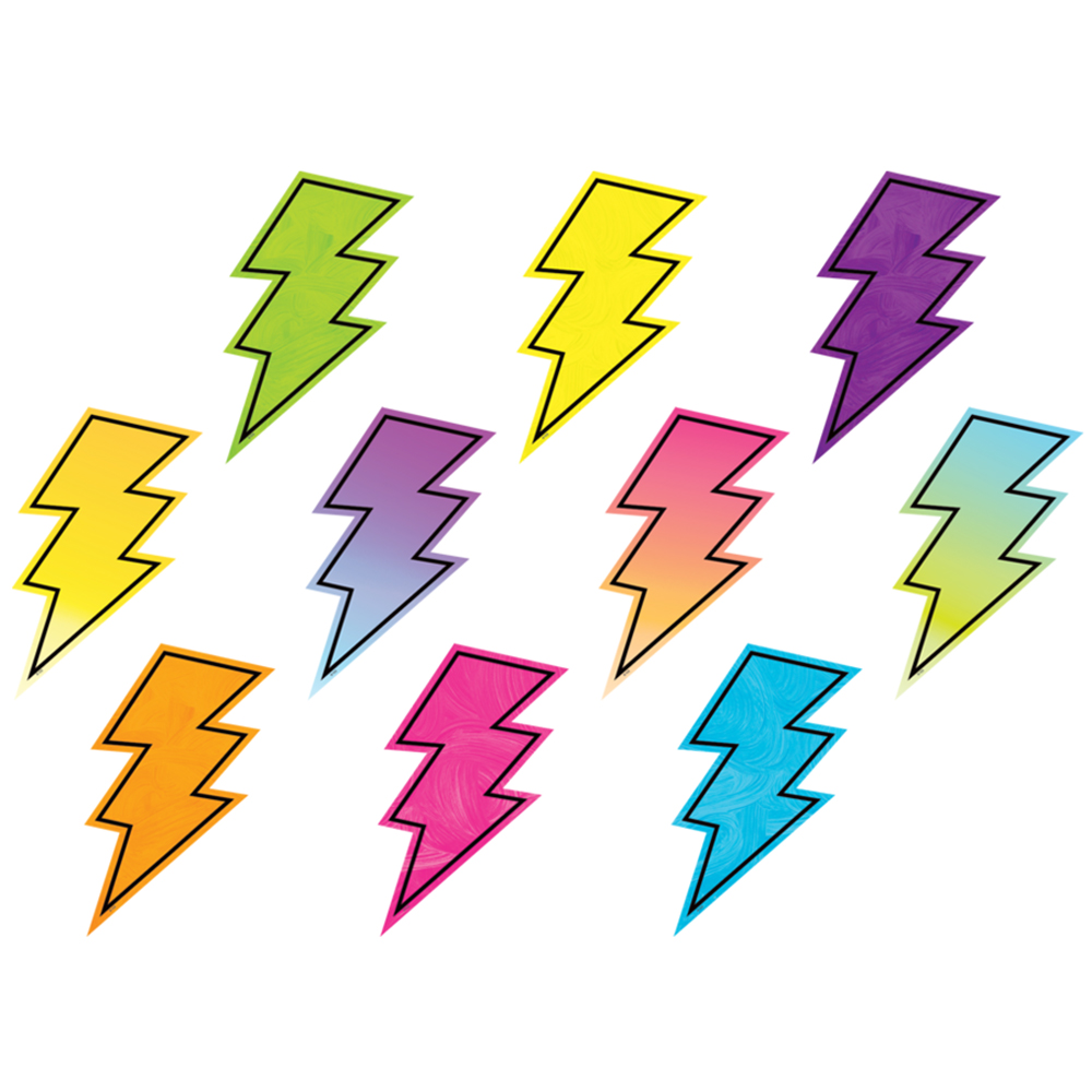 Bulletin Board Decor - Brights 4Ever Lightning Bolts Accents