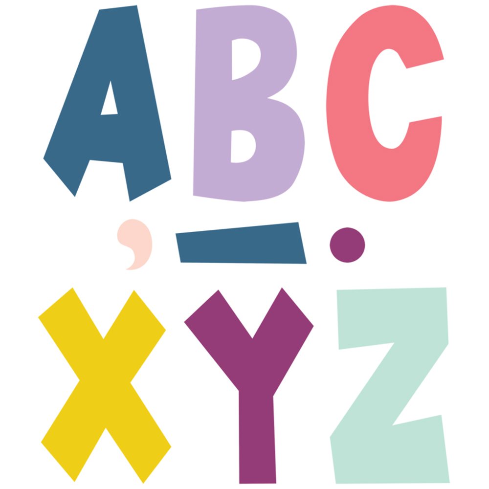 Bulletin Board Decor - Oh Happy Day Fun Font Bulletin Board Letters - 7 ...