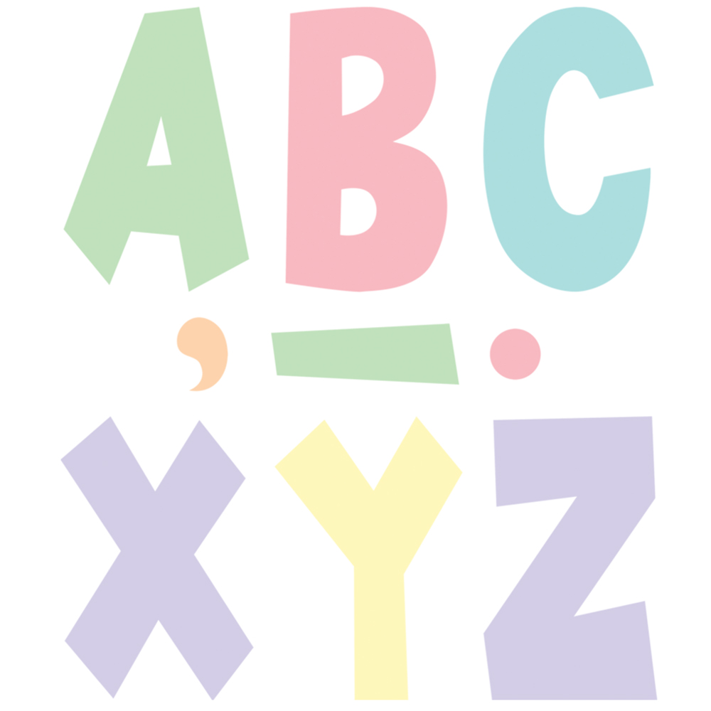 Bulletin Board Decor - Pastel Pop Fun Font Bulletin Board Letters - 7 in.H