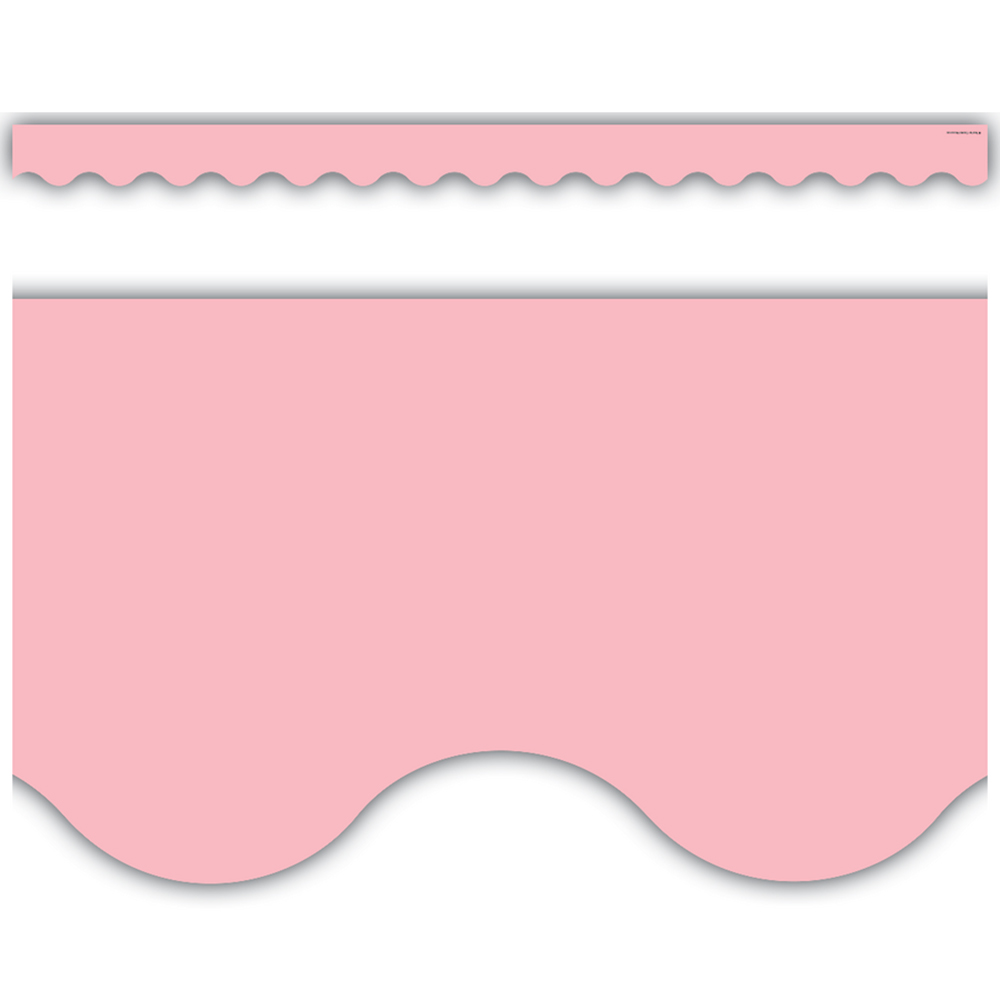 Bulletin Board Decor - Pastel Pink Scalloped Border Trim