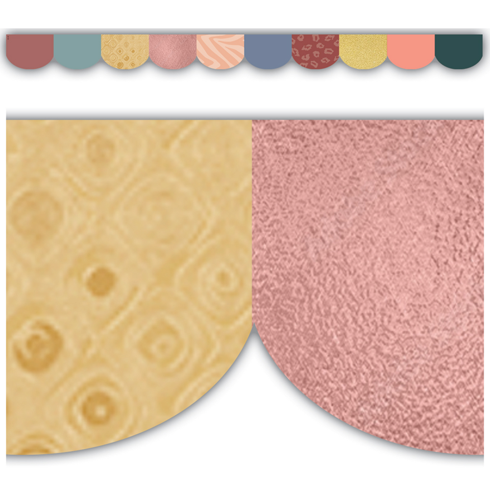 Bulletin Board Decor - Wonderfully Wild Scalloped Die-Cut Border Trim