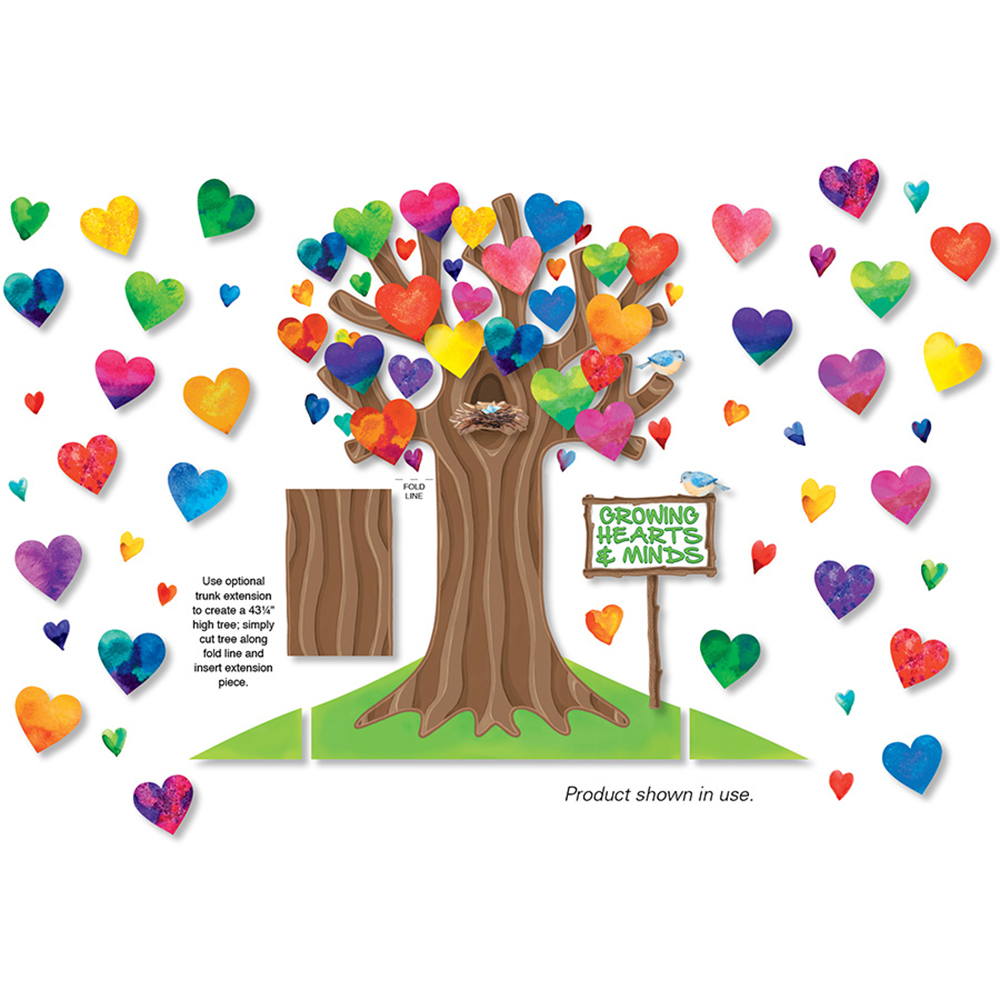 Bulletin Board Decor - Growing Hearts/Minds Bulletin Board Set