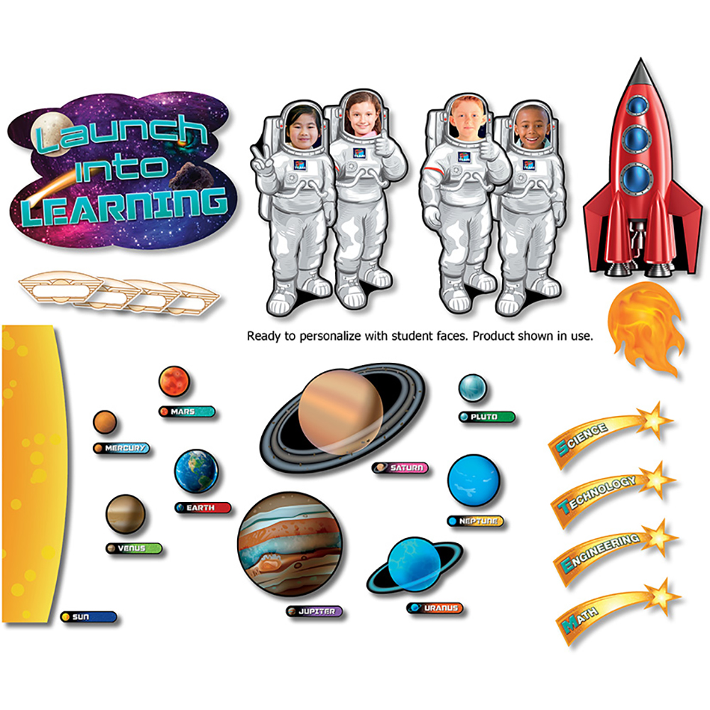 Bulletin Board Decor - Launch Into Learning Bulletin Board Set