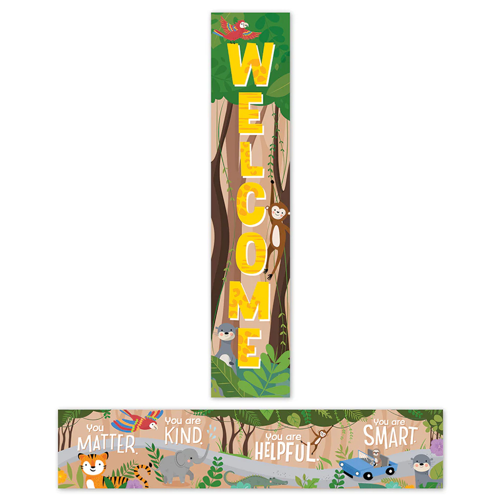 Wall Banners - Jungle Friends Welcome Banner