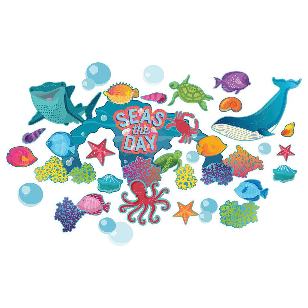 Bulletin Board Decor - Seas the Day Bulletin Board Set