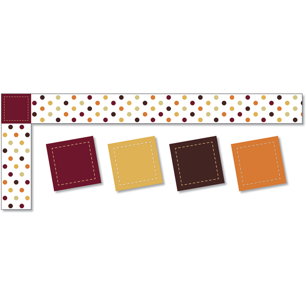 Bulletin Board Decor - Polka Dots Trimmer - Autumn
