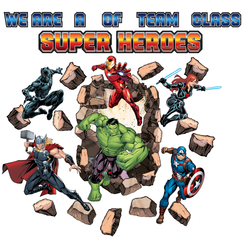 Bulletin Board Decor - Marvel™ Class Of Super Heroes Bulletin Board Set