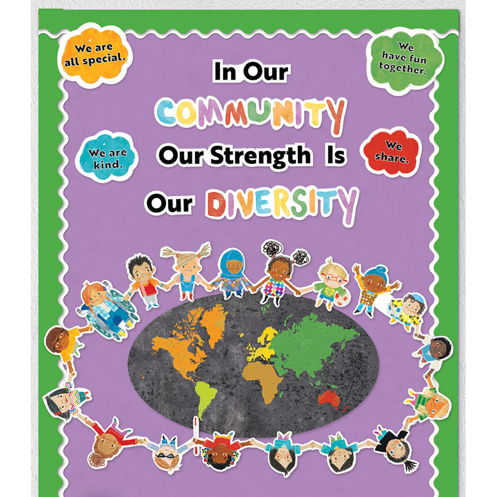 Bulletin Board Decor - Our Strength Is Our Diversity Bulletin Board Set