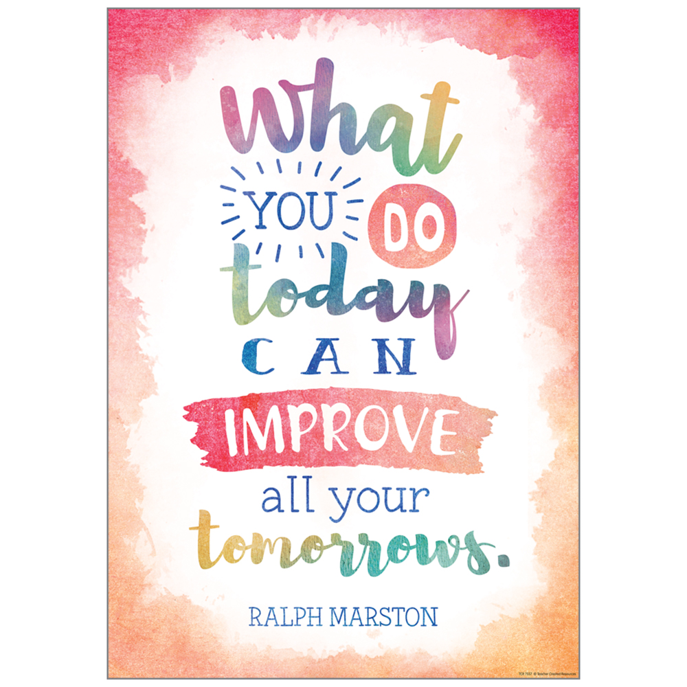 Posters - What You Do Today Can Improve All Your Tomorrows Positive Poster