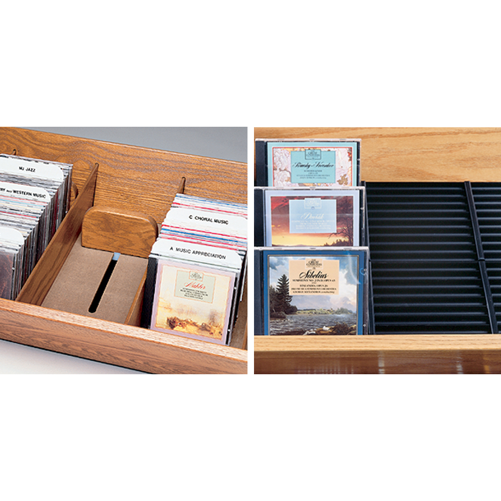 CD & DVD Displays - MAR-LINE® Cleveland Solid Oak CD/DVD Displays