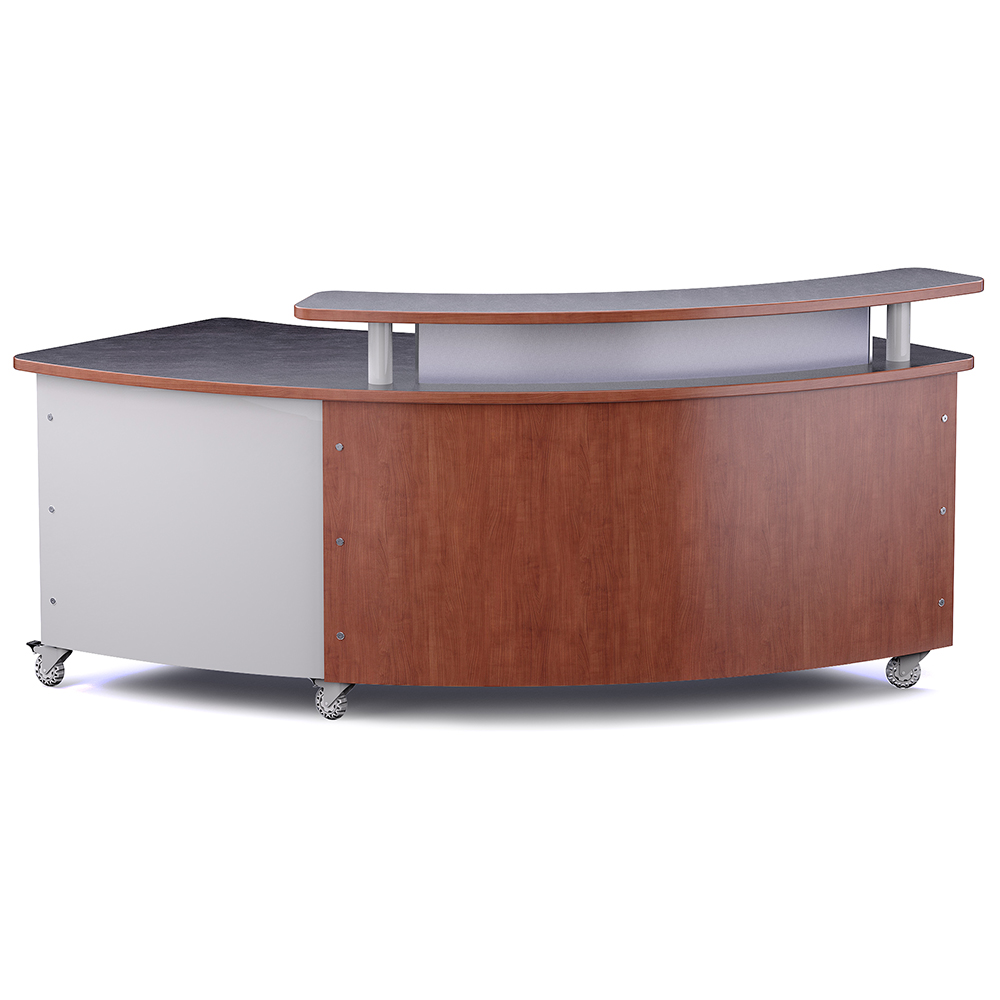 Main item Numbers - Russwood® Rover Desk - Curved with Patron Ledge ...
