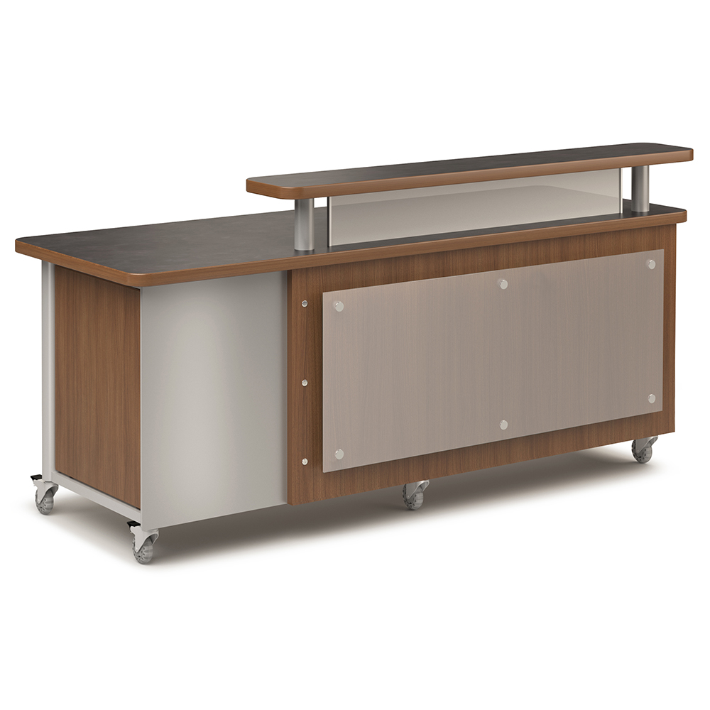 Main item Numbers - Russwood® Rover Desk - Straight with Patron Ledge ...